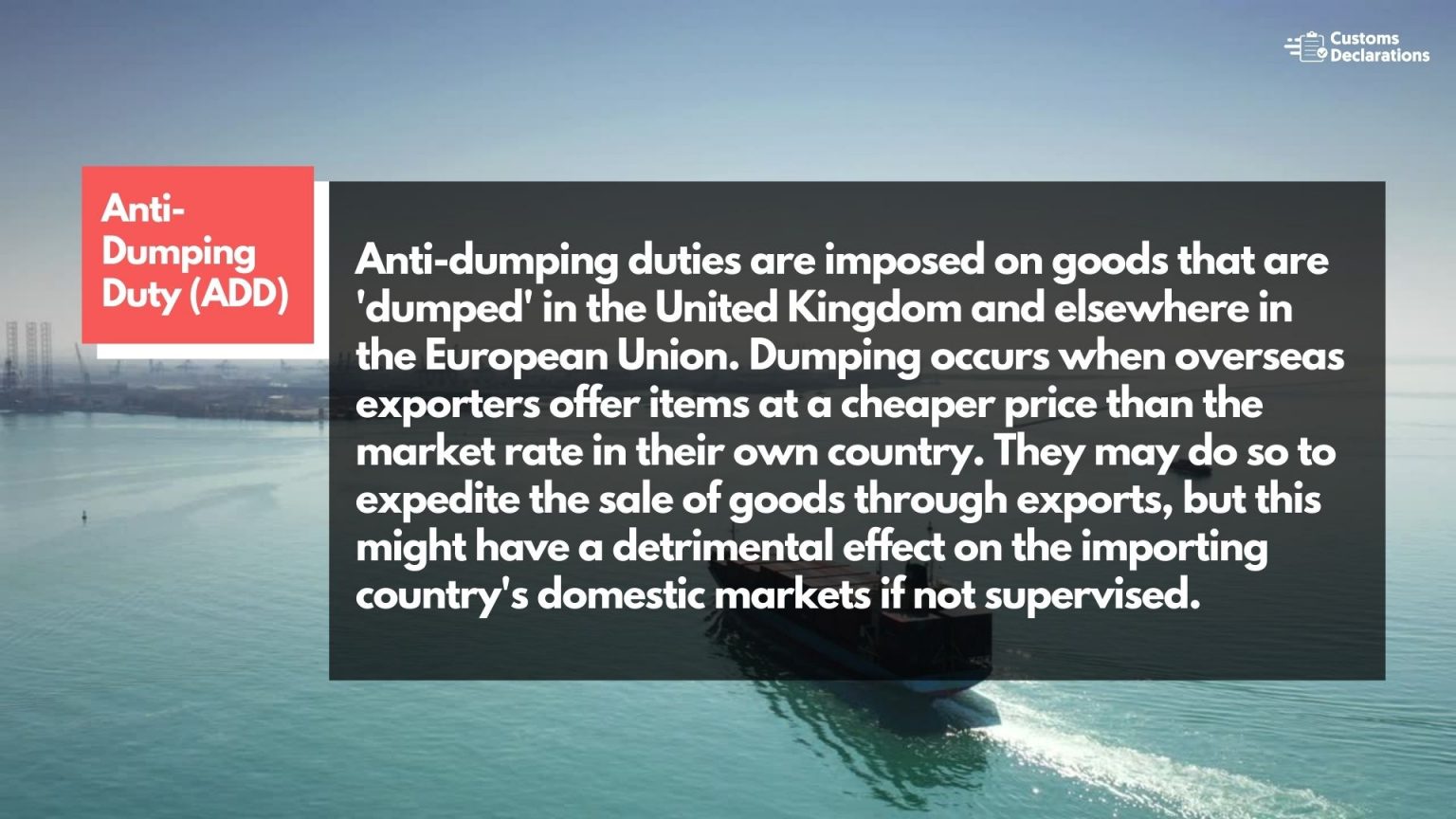 Anti-Dumping Duty (ADD) | CUSTOMS ACRONYMS & GLOSSARY | Customs ...
