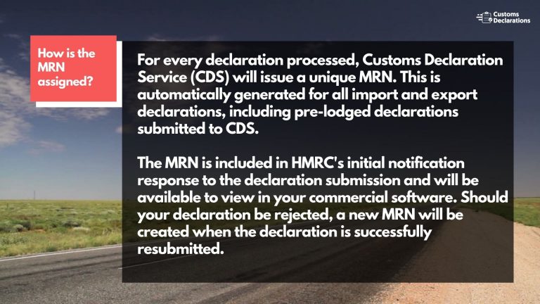 Movement Reference Number (MRN) | CUSTOMS ACRONYMS & GLOSSARY | Customs ...