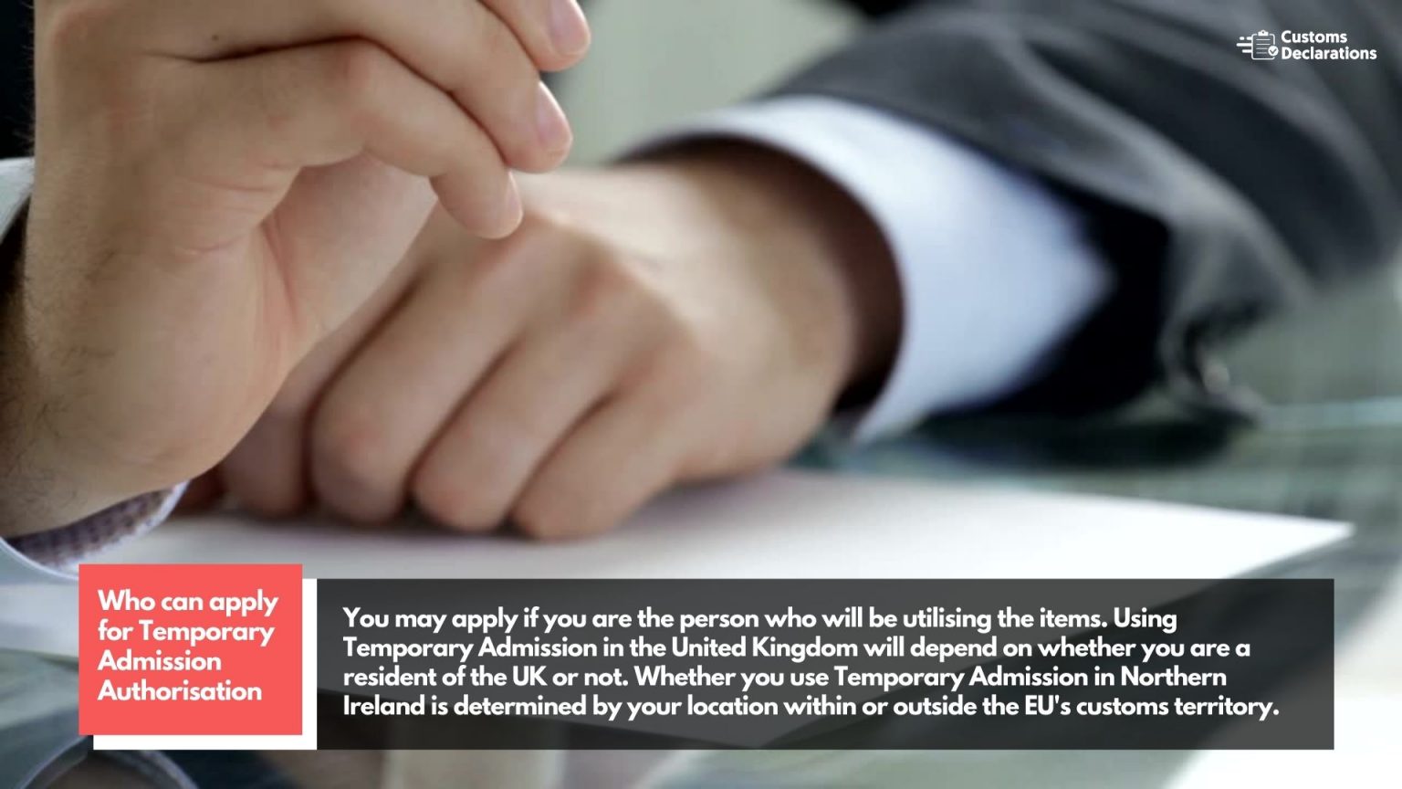Customs Procedures A Quick Guide To Using Temporary Admission To