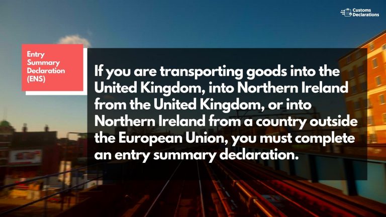 Entry Summary Declaration (ENS) | CUSTOMS ACRONYMS & GLOSSARY | Customs ...