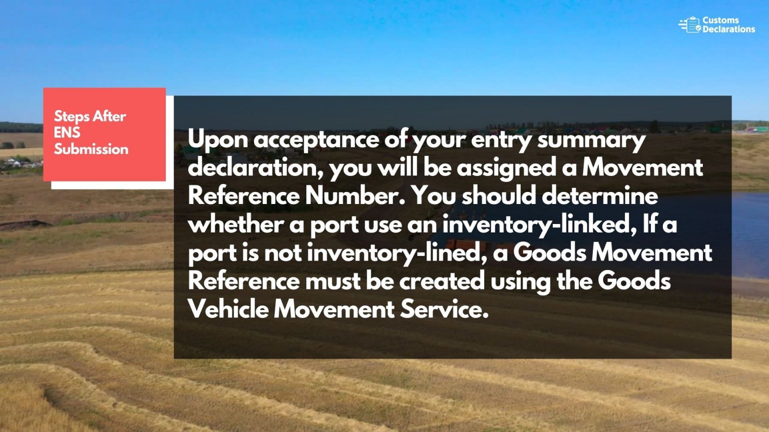 Entry Summary Declaration (ENS) | CUSTOMS ACRONYMS & GLOSSARY | Customs ...