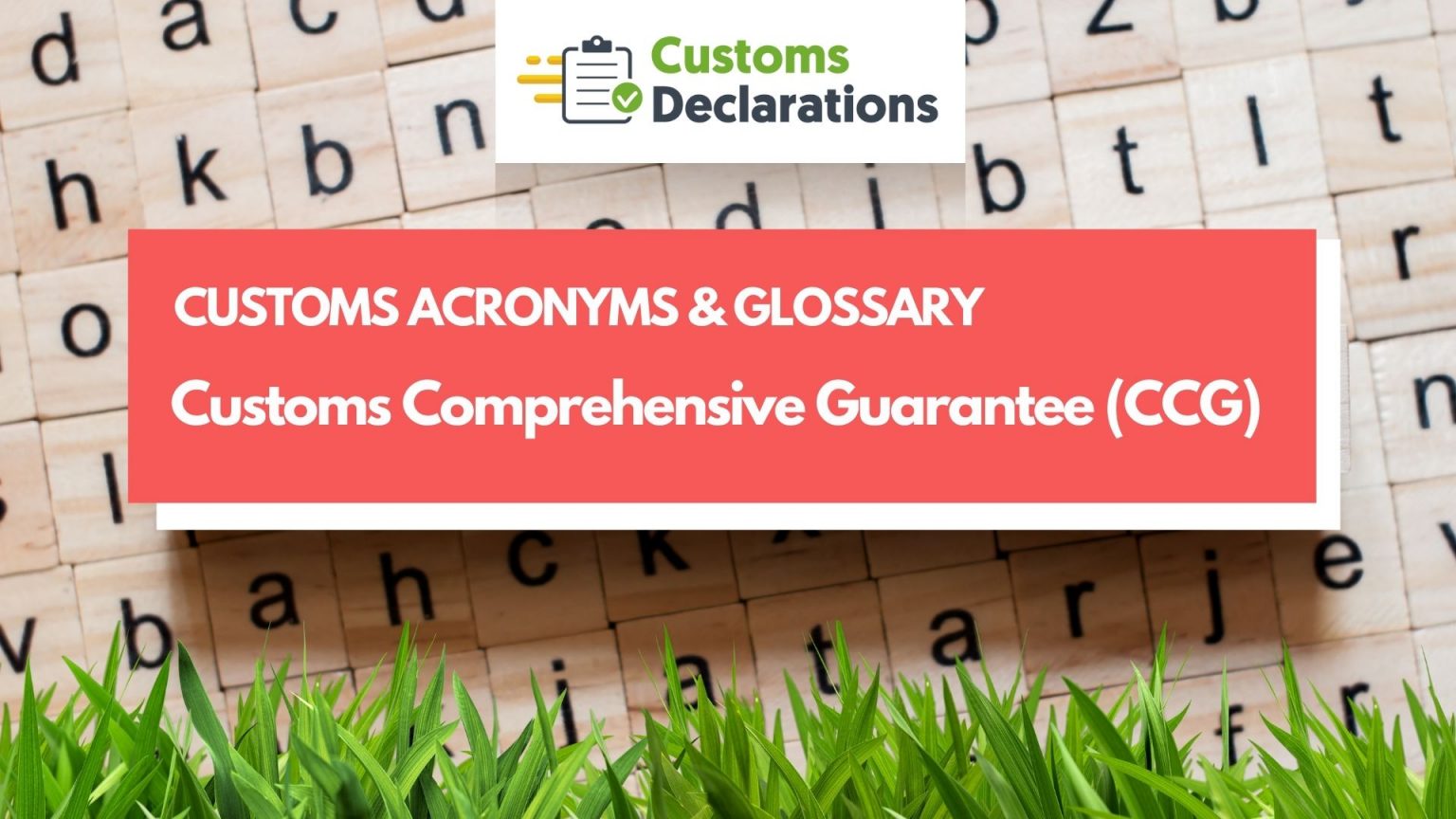 Customs Comprehensive Guarantee (CCG) | CUSTOMS ACRONYMS & GLOSSARY ...