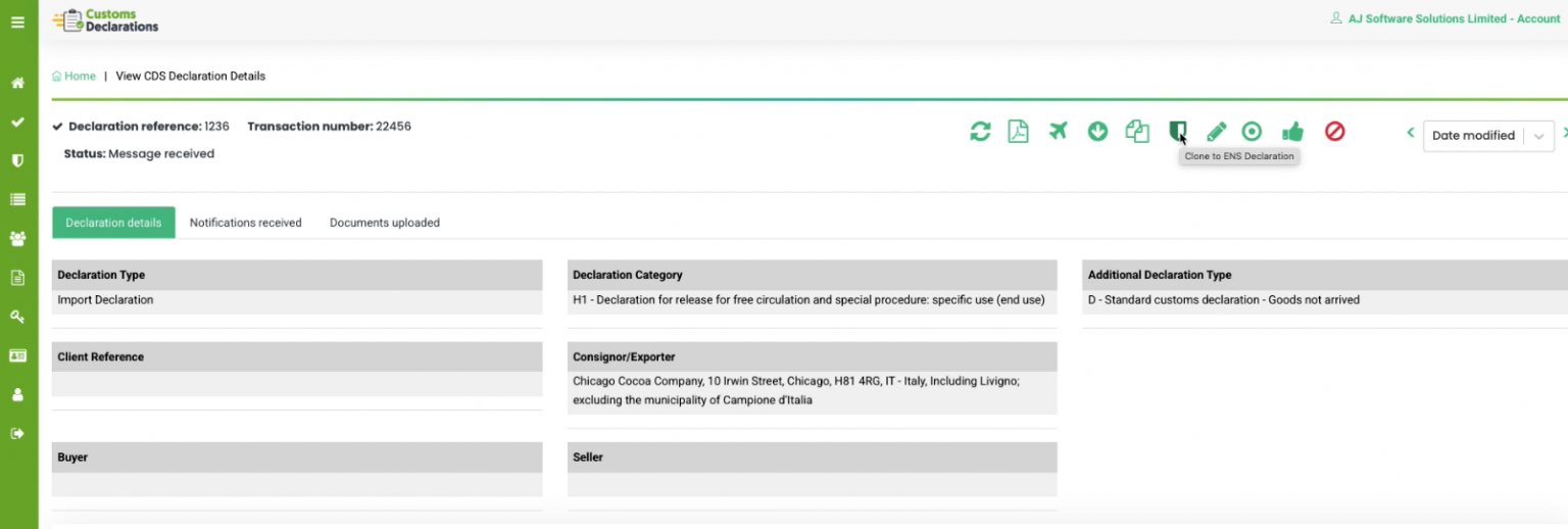 Submitting Safety and Security Declarations (ENS) on Customs ...