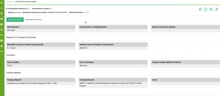 Submitting Safety and Security Declarations (ENS) on Customs ...