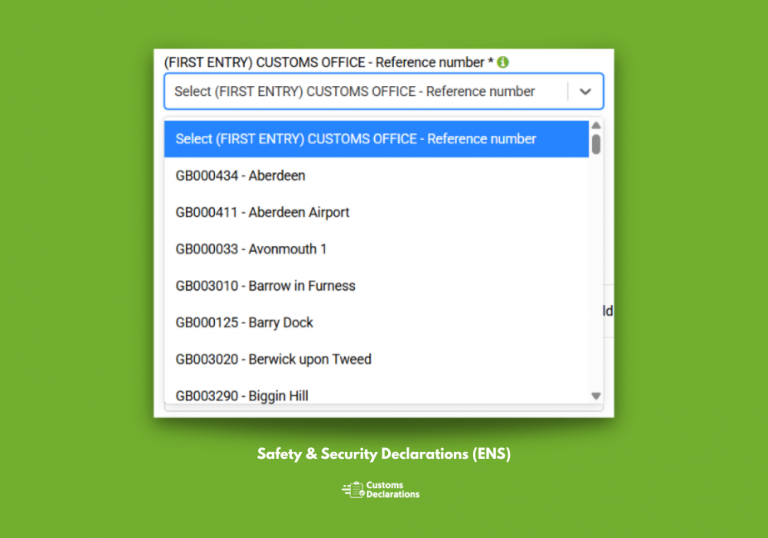 HMRC Safety & Security / GB Entry Summary Declaration (ENS) Data Entry ...