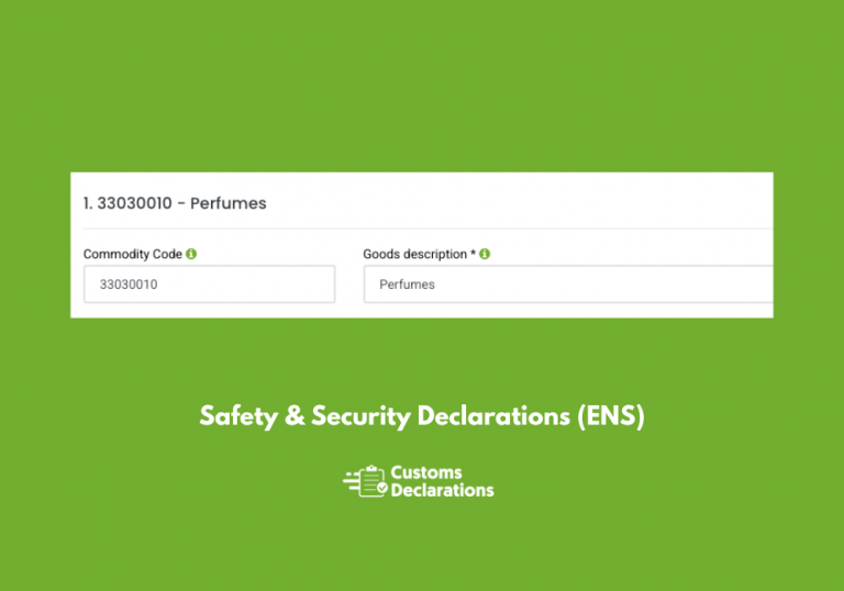 HMRC Safety & Security / GB Entry Summary Declaration (ENS) Data Entry ...