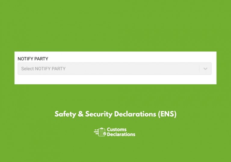 HMRC Safety & Security / GB Entry Summary Declaration (ENS) Data Entry ...