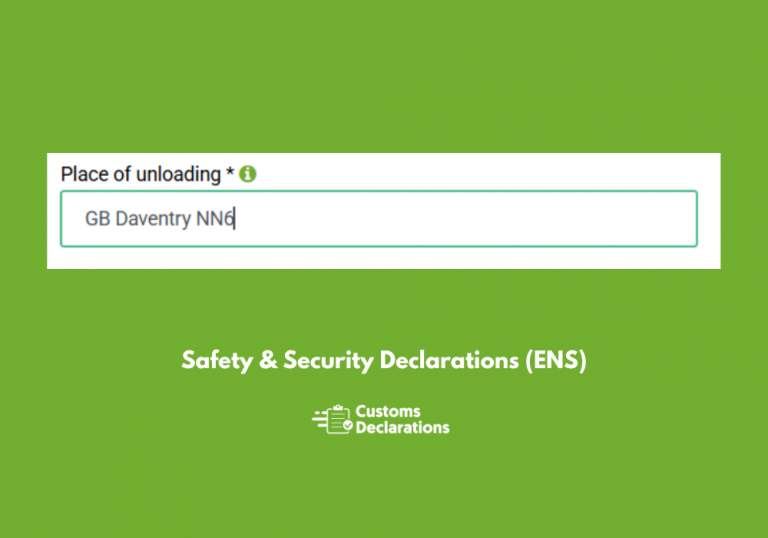 HMRC Safety & Security / GB Entry Summary Declaration (ENS) Data Entry ...