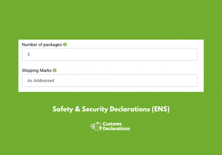 HMRC Safety & Security / GB Entry Summary Declaration (ENS) Data Entry ...