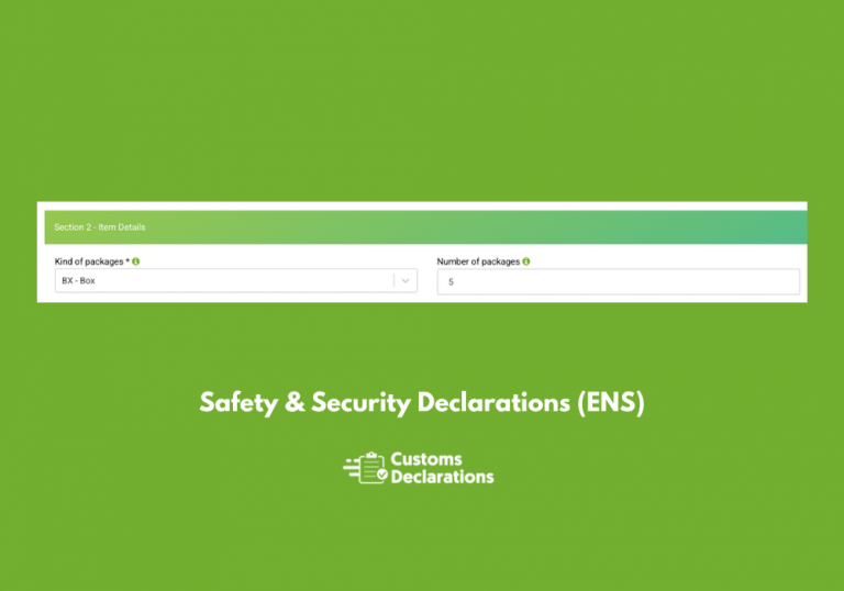Hmrc Safety And Security Gb Entry Summary Declaration Ens Data Entry And Fields Requirement